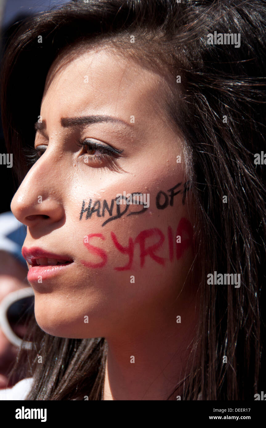 Protest face paint women hi-res stock photography and images - Alamy