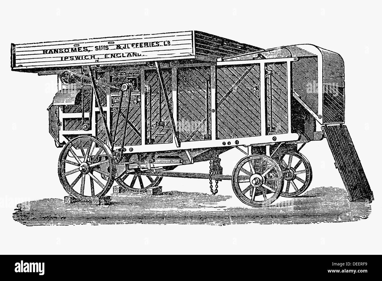 Threshing Machine Black and White Stock Photos & Images - Alamy