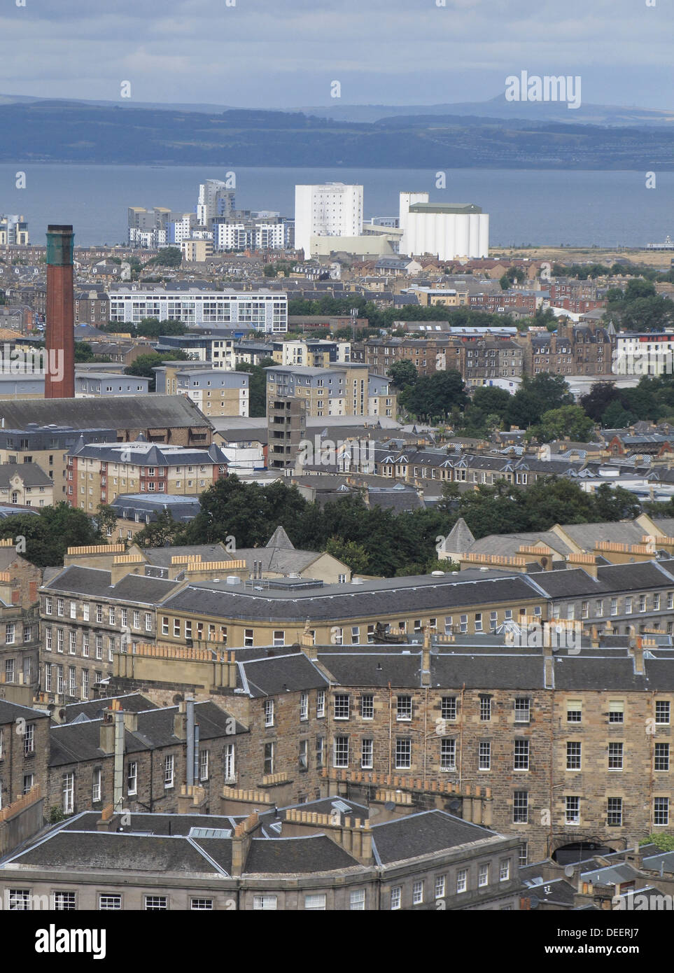 View of Edinburgh's Northern Suburbs from Calton Hill Towards the Firth ...