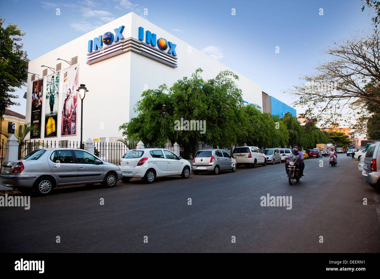 Car parked outside a cinema hall, INOX Cinema, Panaji, North Goa, Goa ...