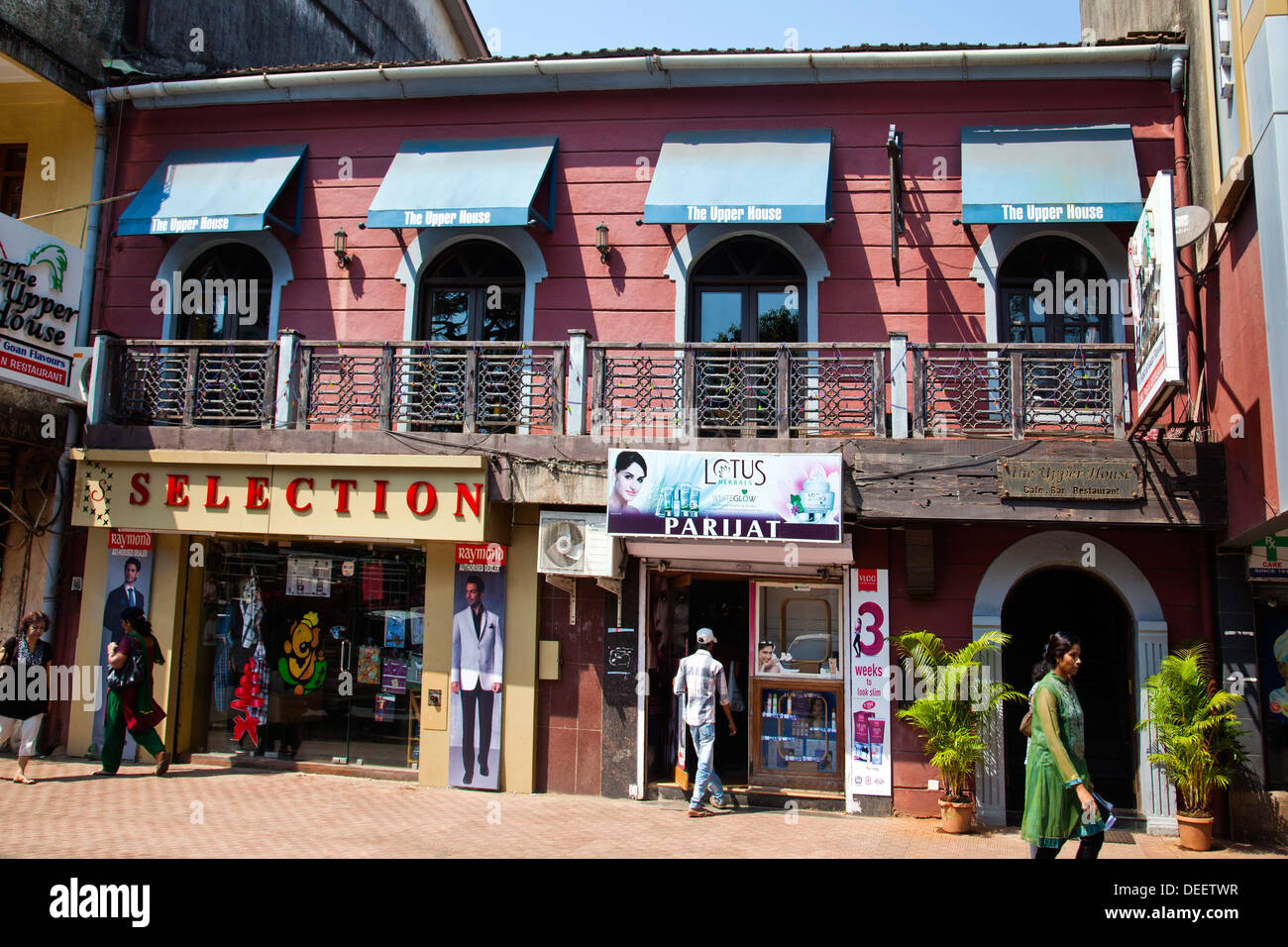 Stores under a restaurant, The Upper House, Panaji, North Goa, Goa ...