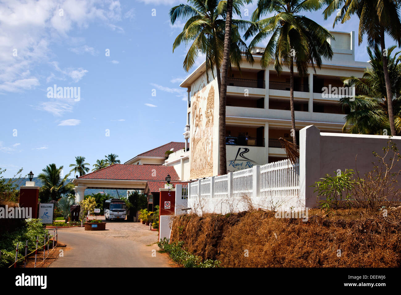 Facade of a resort, Resort Rio, Tambudki, Arpora, Bardez, North Goa ...