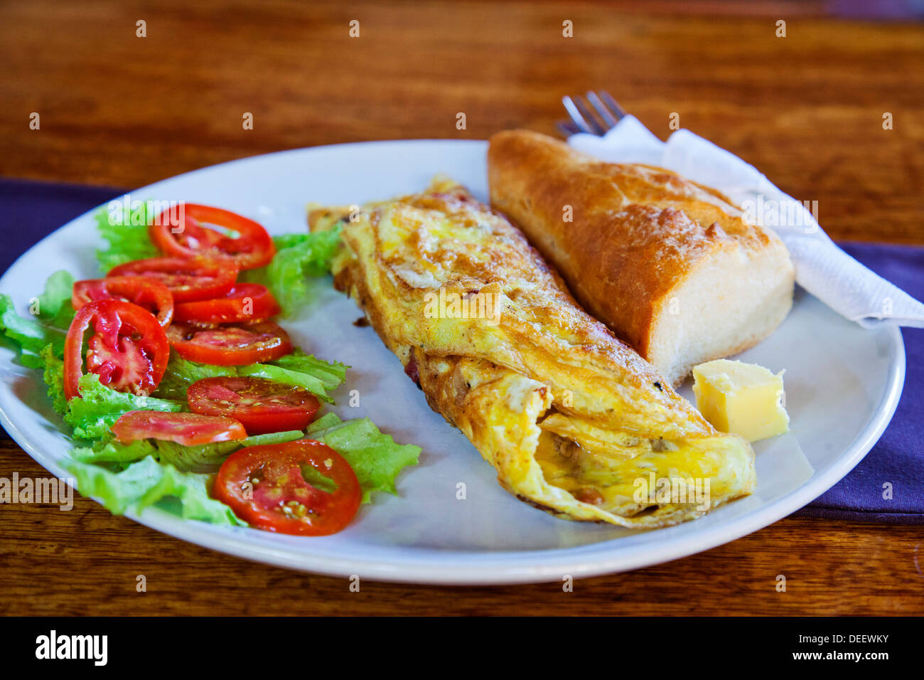 cheese egg roll salad bread in plate Baba au Rhum Restaurant Opposite ...