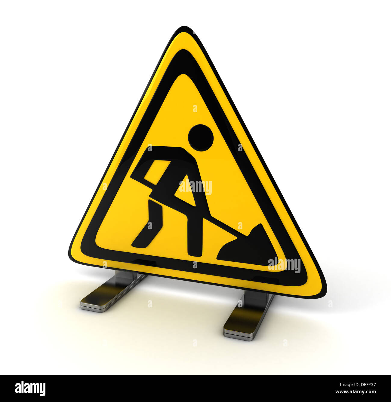 Road sign "repair road " (done in 3d Stock Photo - Alamy