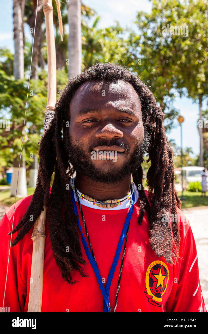 Africa, Angola, Benguela. Close-up portrait of Rastafarian man Stock ...