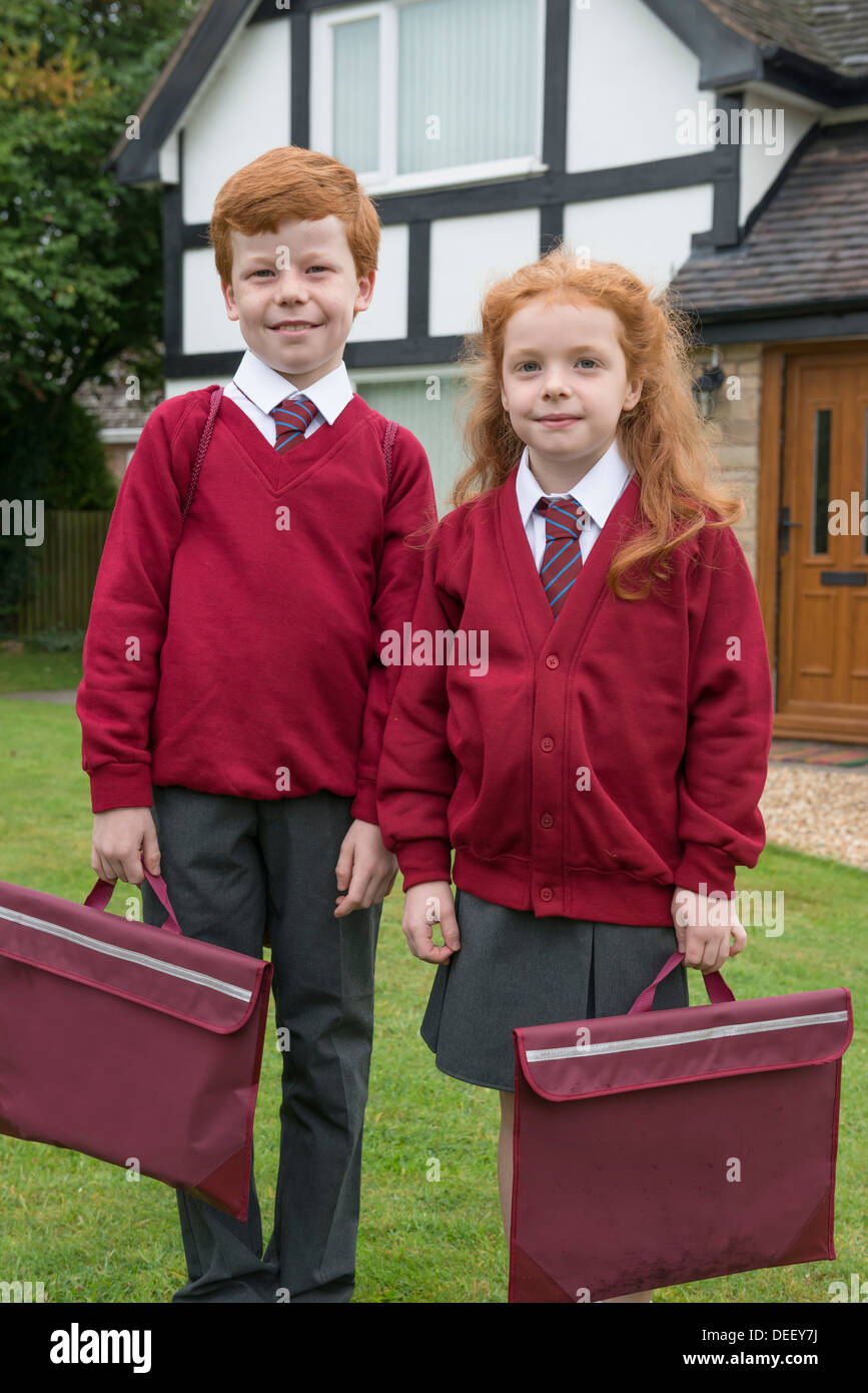Brother sister school uniform hi-res stock photography and images - Alamy
