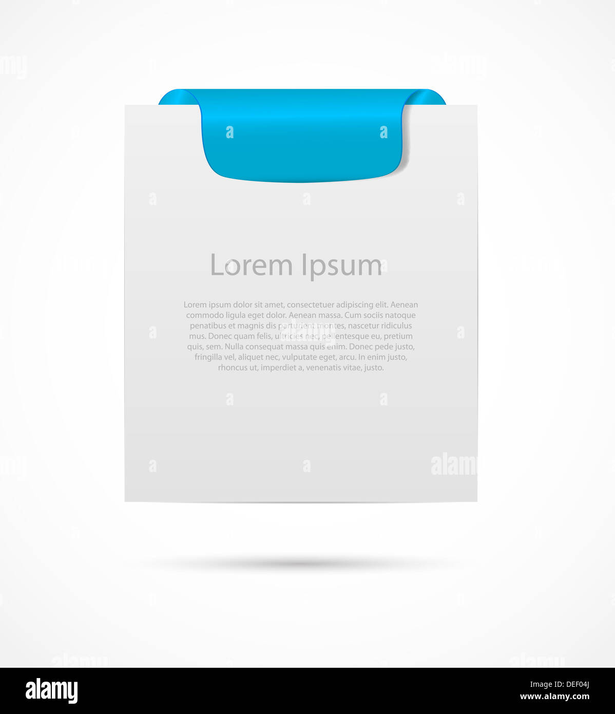 White card with ribbon vector illustration Stock Photo - Alamy