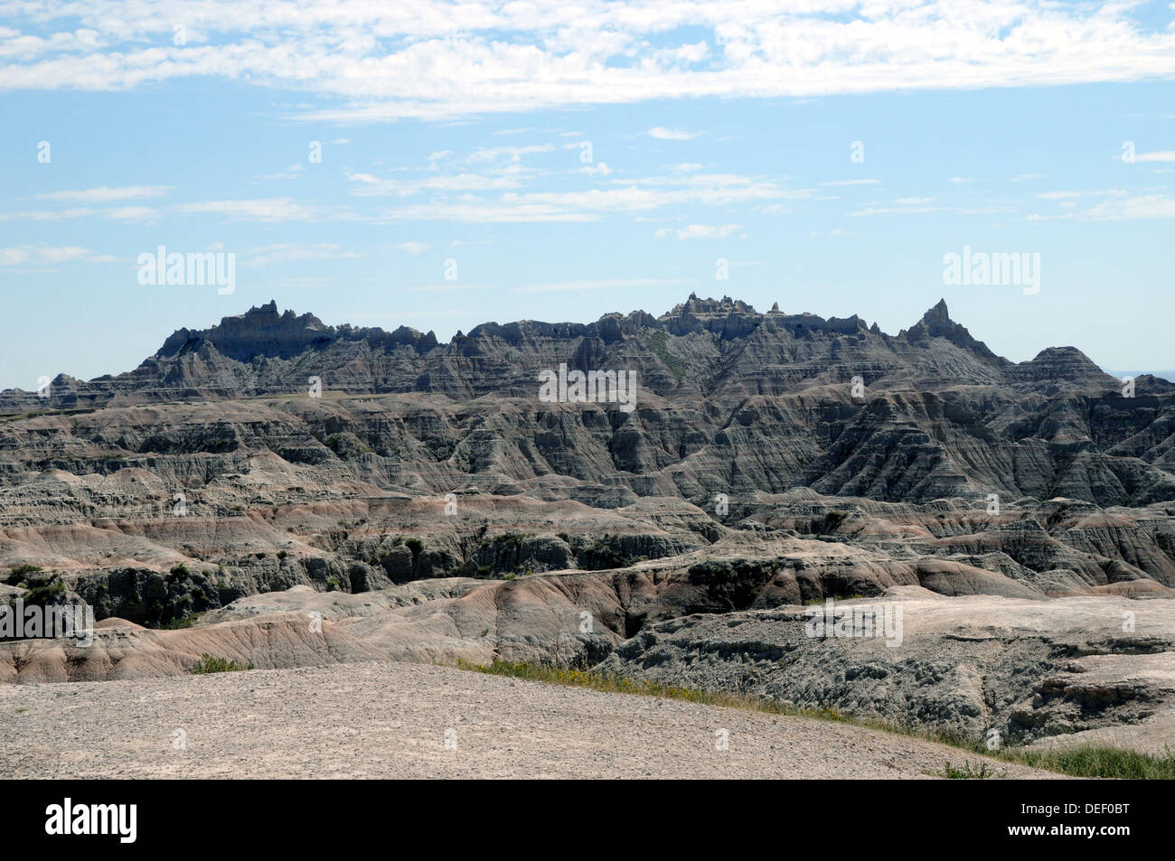 Badlands National Park, South Dakota, view from Badlands Loop Road ...