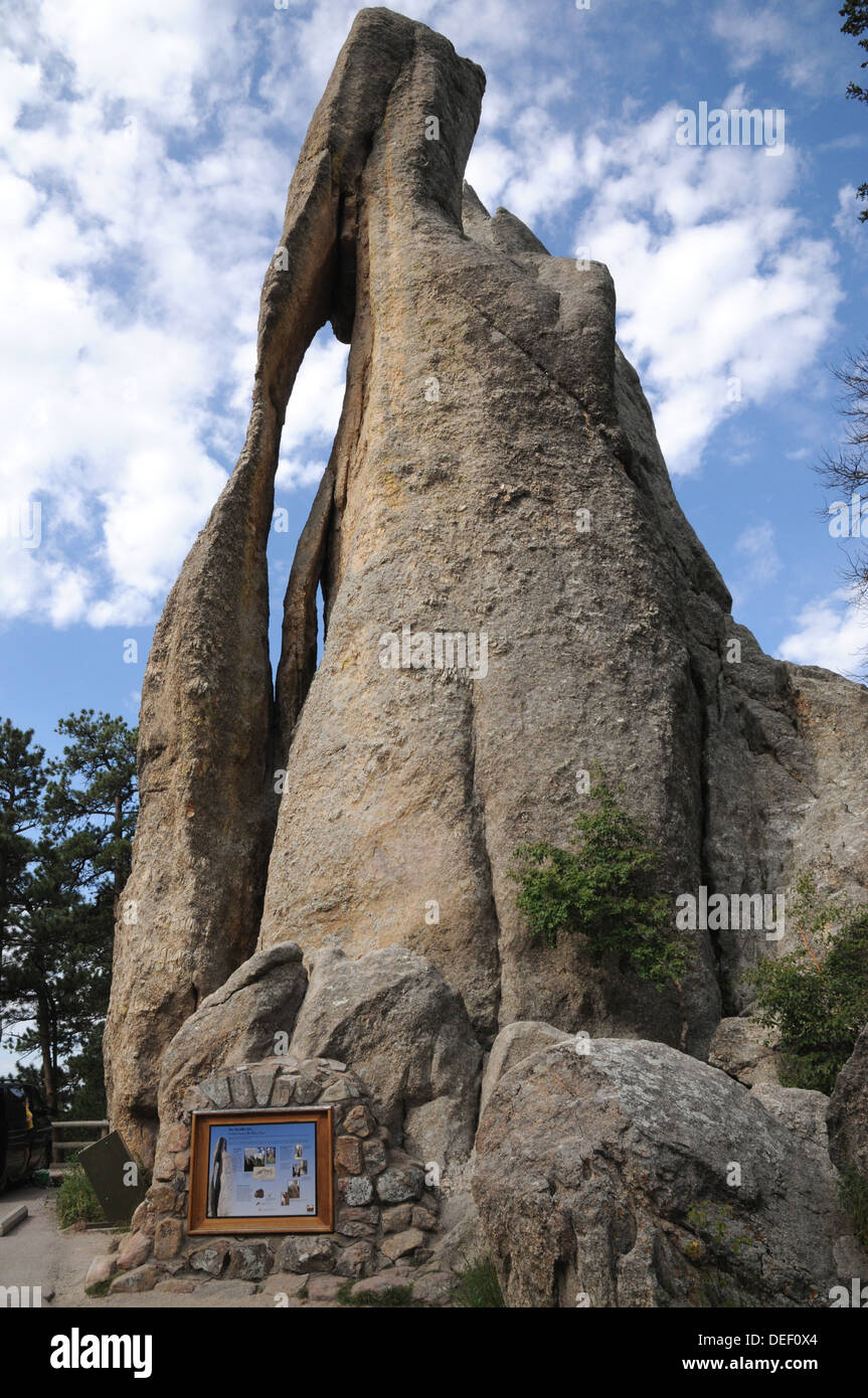 Needle Rock, a granite formation in Custer State Park, in the Black ...