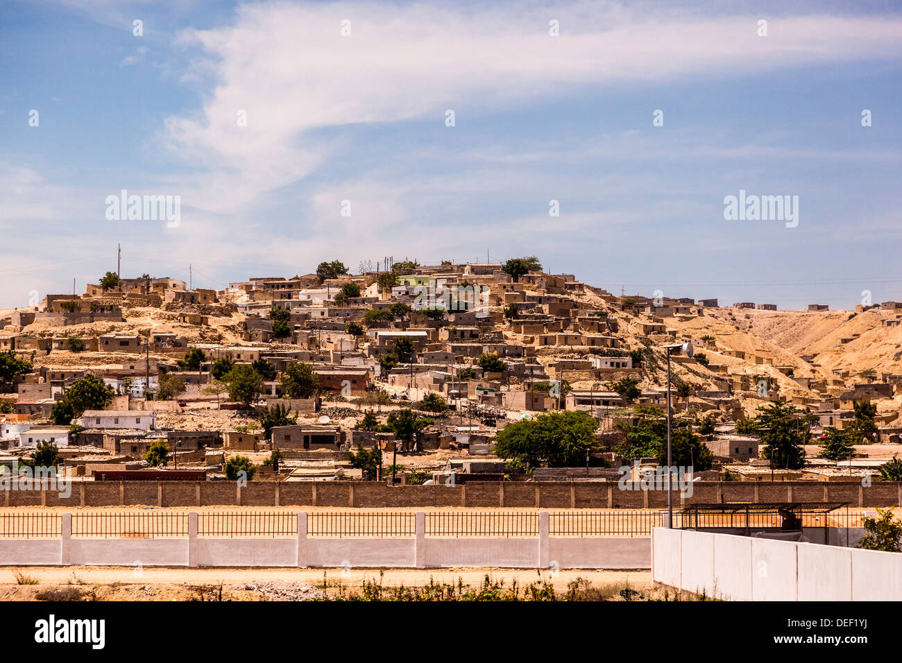 Africa, Angola, Lobito. Houses on hillside Stock Photo - Alamy