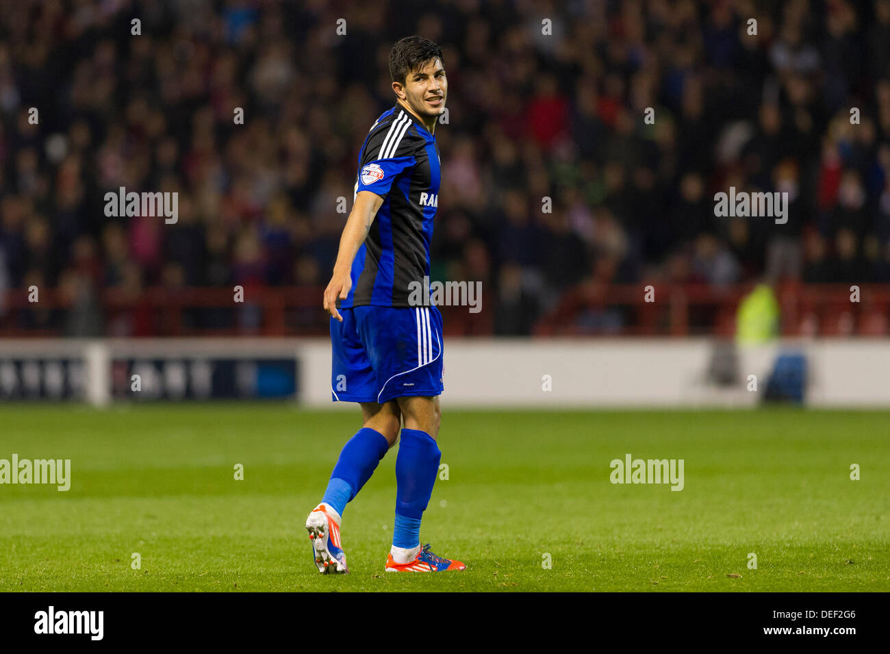 Nottingham, UK. 17th Sep, 2013. Middlesbrough's Emmanuel Ledesma leaves ...