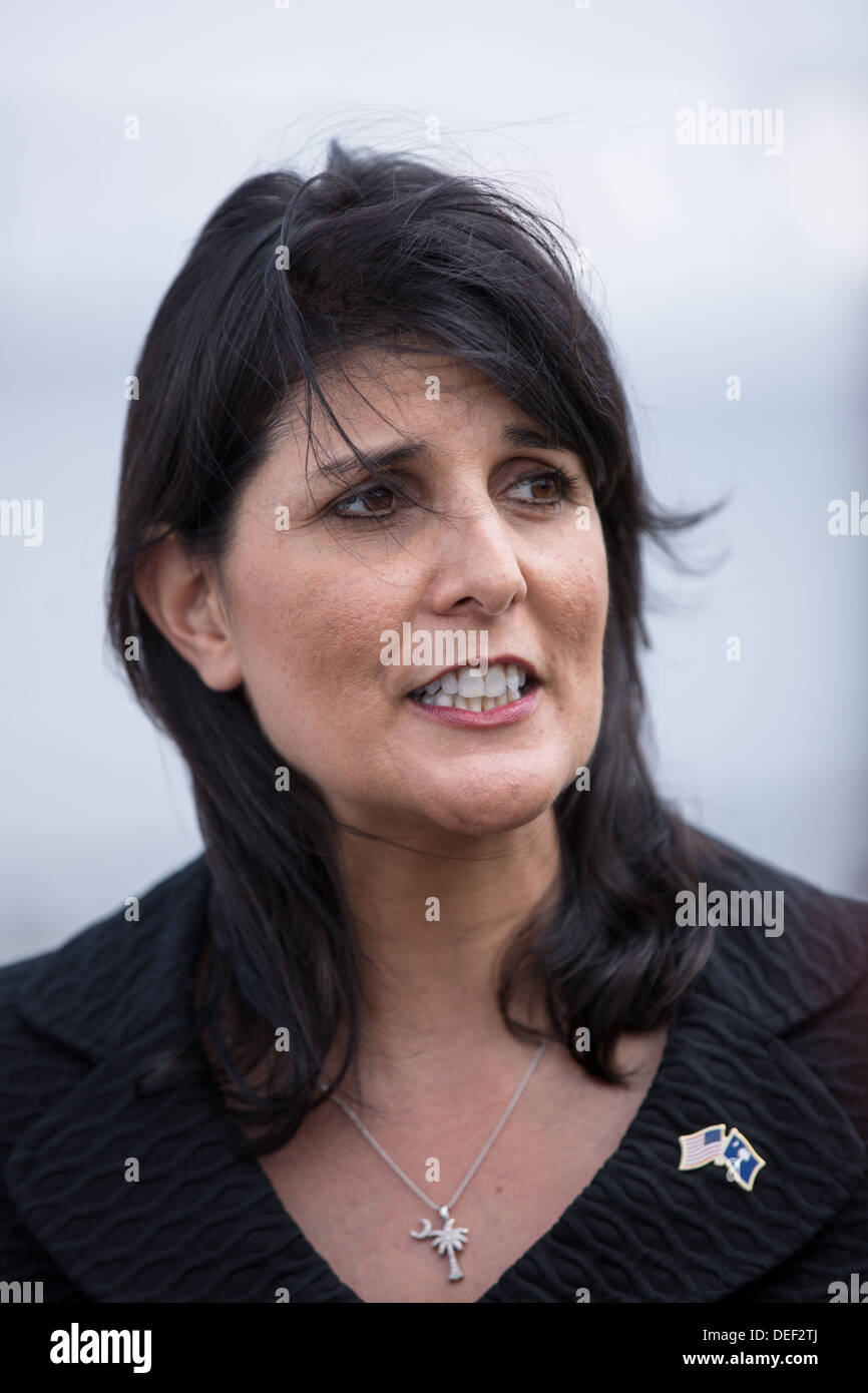 South Carolina Governor Nikki Haley during a visit to Port of ...