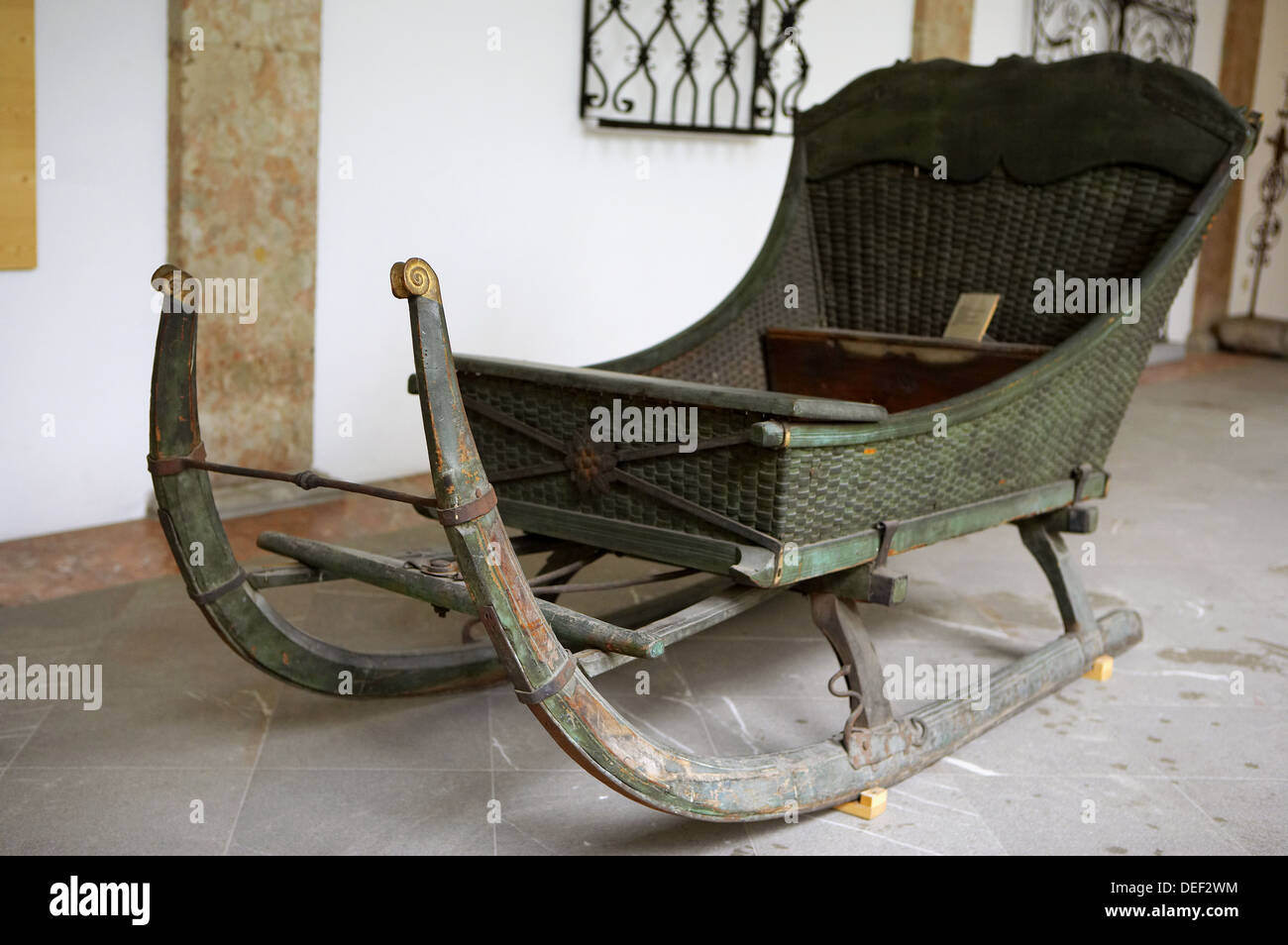 Sleds exhibition in the cloister of the Hofkirche (Court Church ...