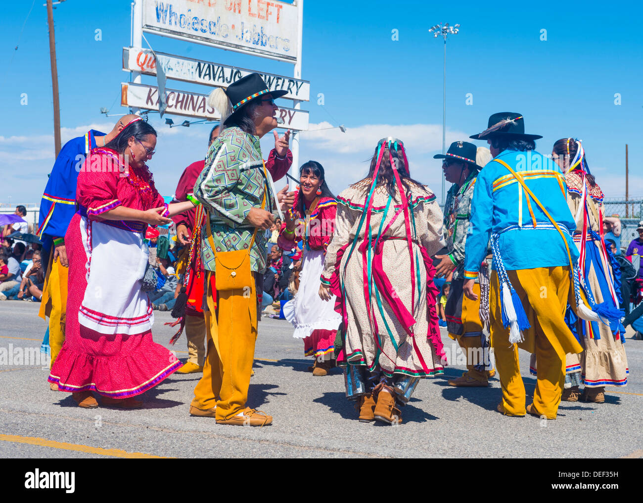 Native Americans with traditional costume participates at the 92 annual ...