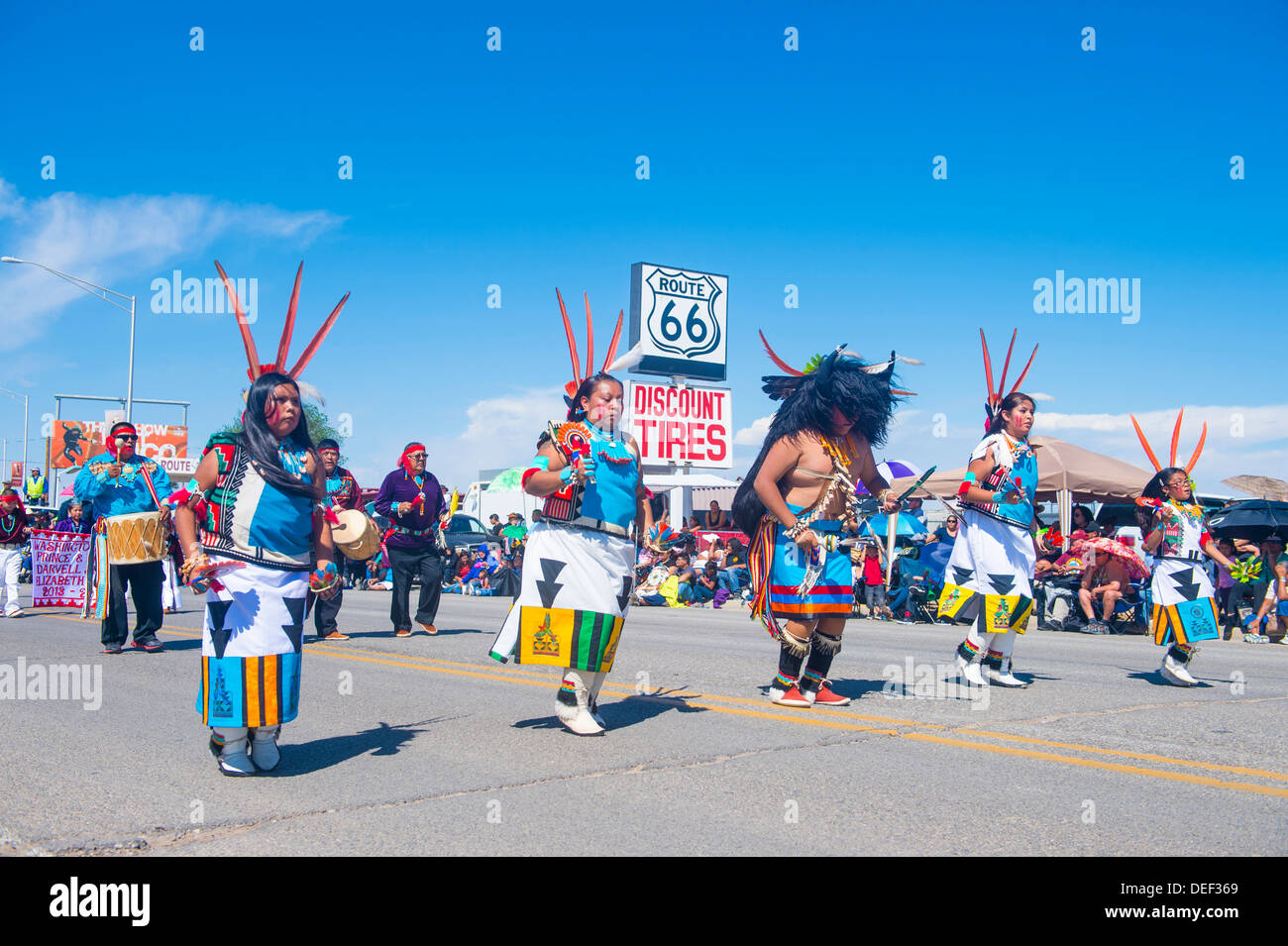 Native Americans with traditional costume participates at the 92 annual ...