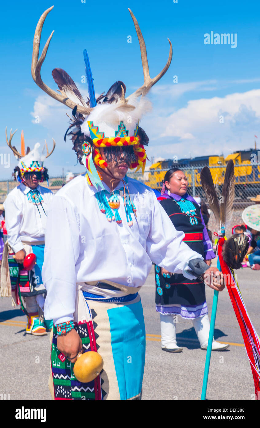 Native Americans with traditional costume participates at the 92 annual ...