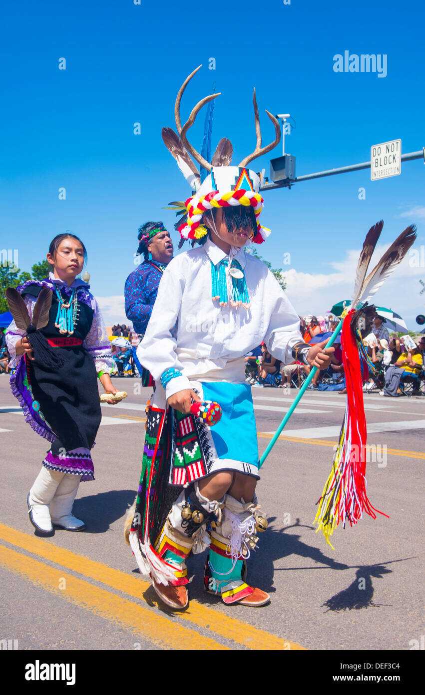 Native Americans with traditional costume participates at the 92 annual ...