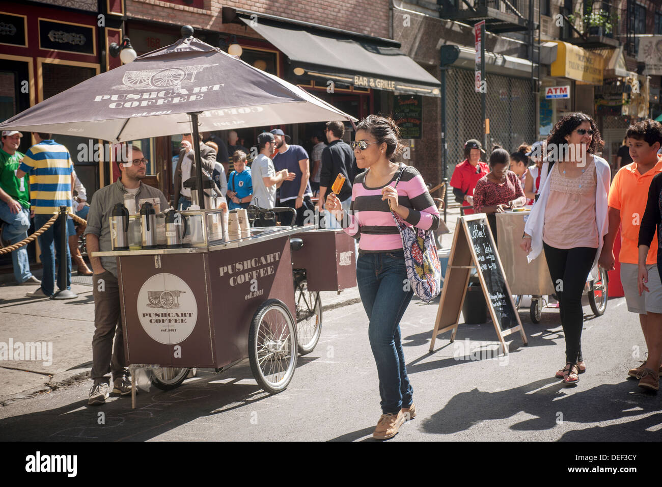 Orchard Street in the Lower East Side neighborhood of New York Stock ...