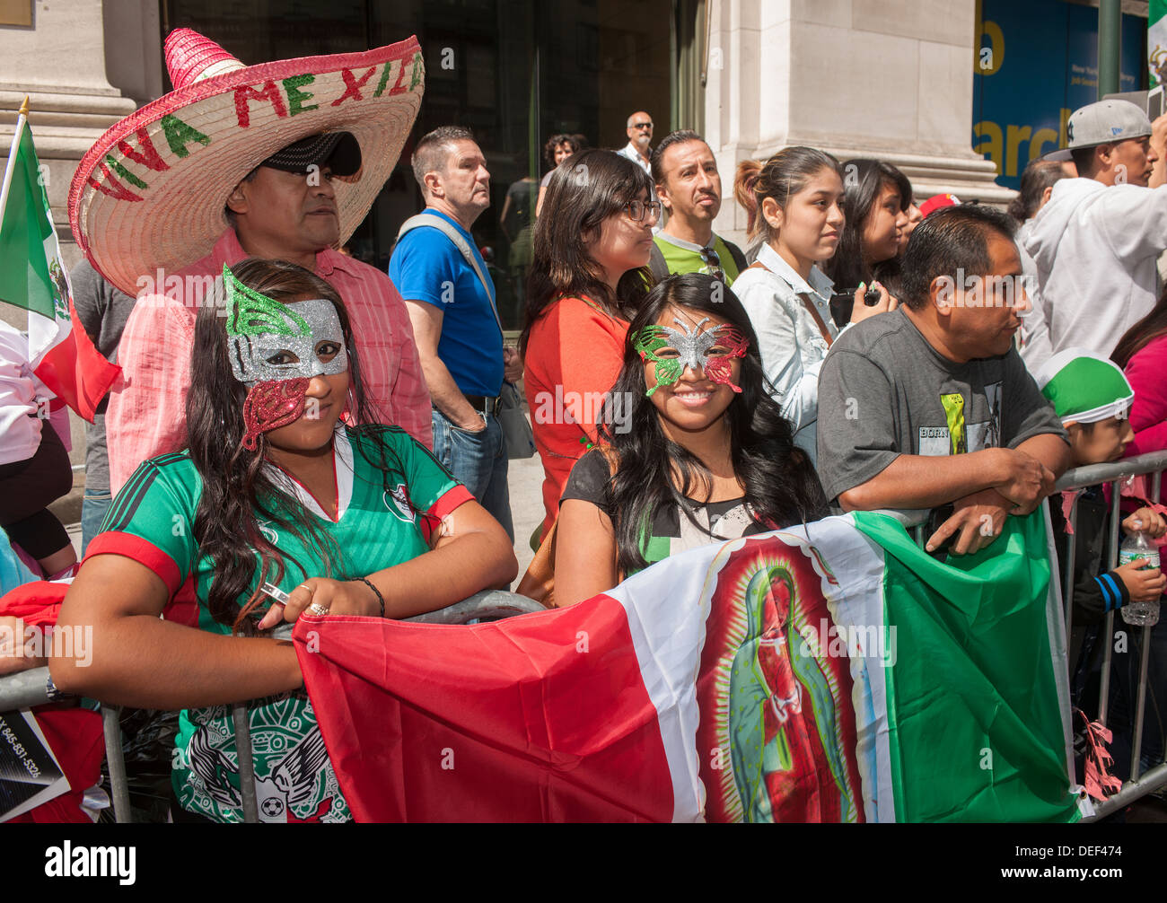 Mexican Independence Day Parade on Madison Avenue in New York Stock ...