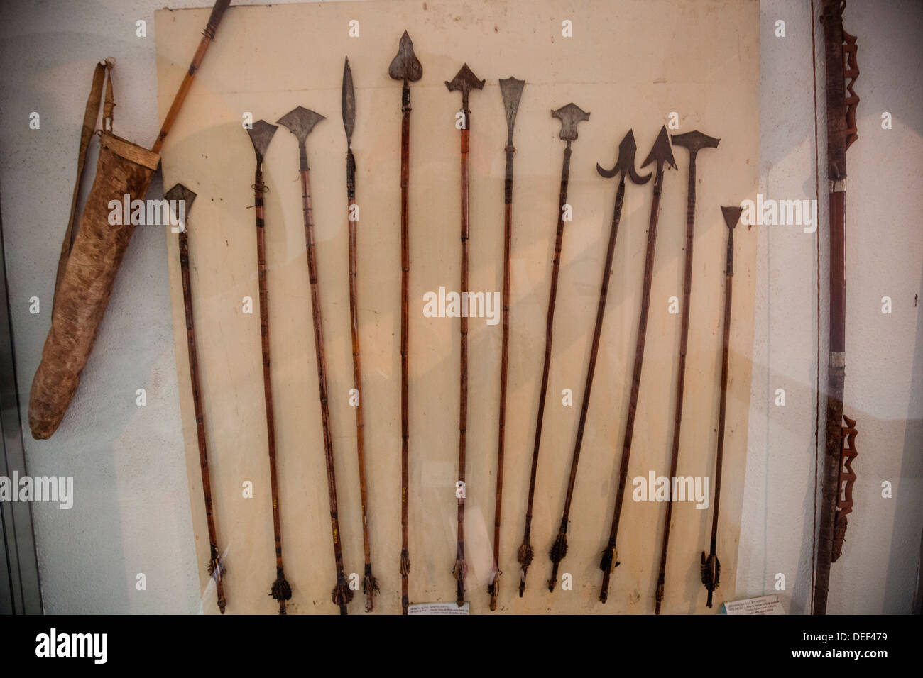 Africa, Angola, Luanda. Traditional weaponry at Angola's National ...