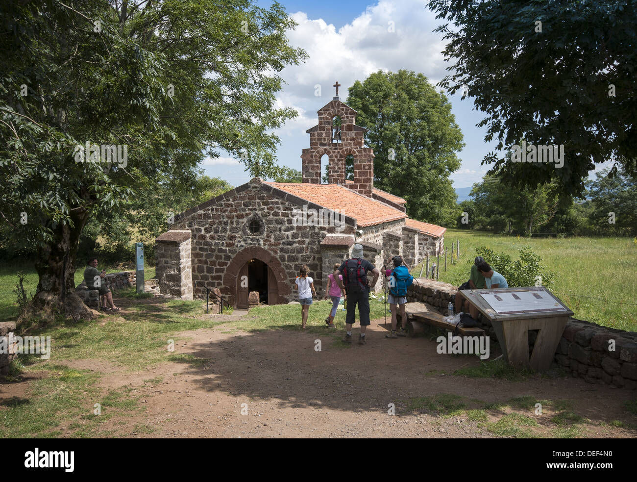 The chapel of St Roch near Montbonnet on the GR65 walking route the Way ...