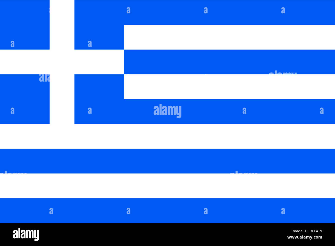 Greek flag of Greece - Proportions: 3:2 - Colours: Blue, White Stock ...