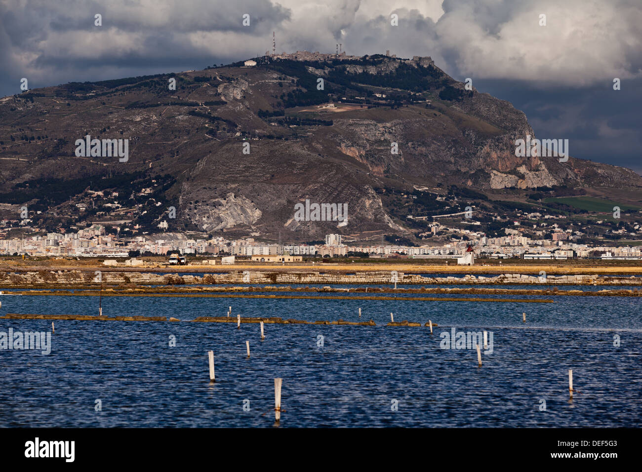 Windmill of Trapani Salt Pans in Trapani in the Province of Trapani ...