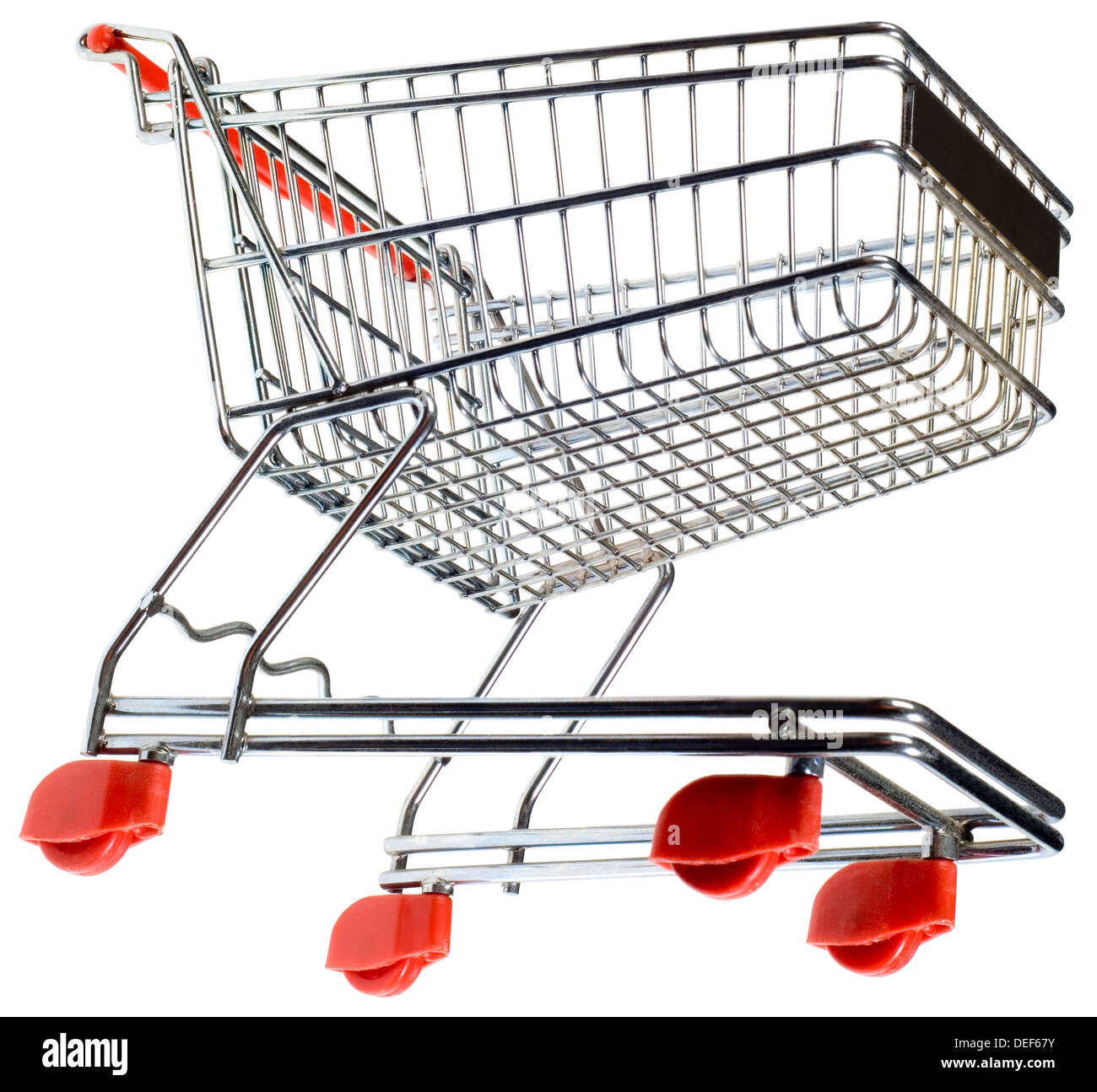 Empty shopping trolley isolated on white background Stock Photo - Alamy