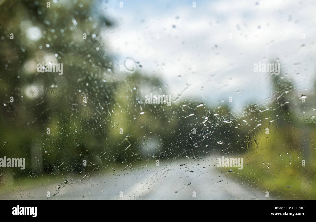Water drops on a car window Stock Photo - Alamy