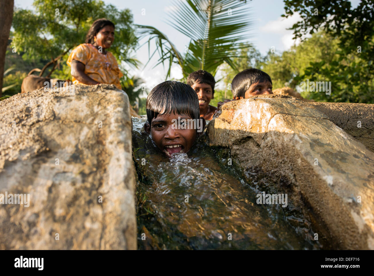 Indian mother playing with children hi-res stock photography and images ...