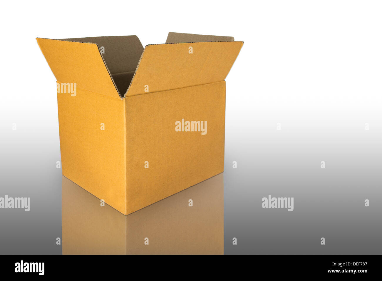 Box paper is open on isolated Stock Photo - Alamy