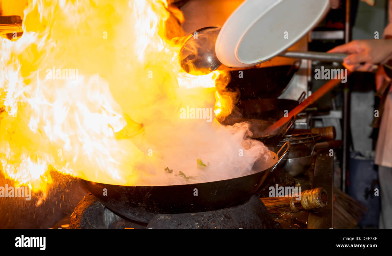 Chef hot oil burn hi-res stock photography and images - Alamy