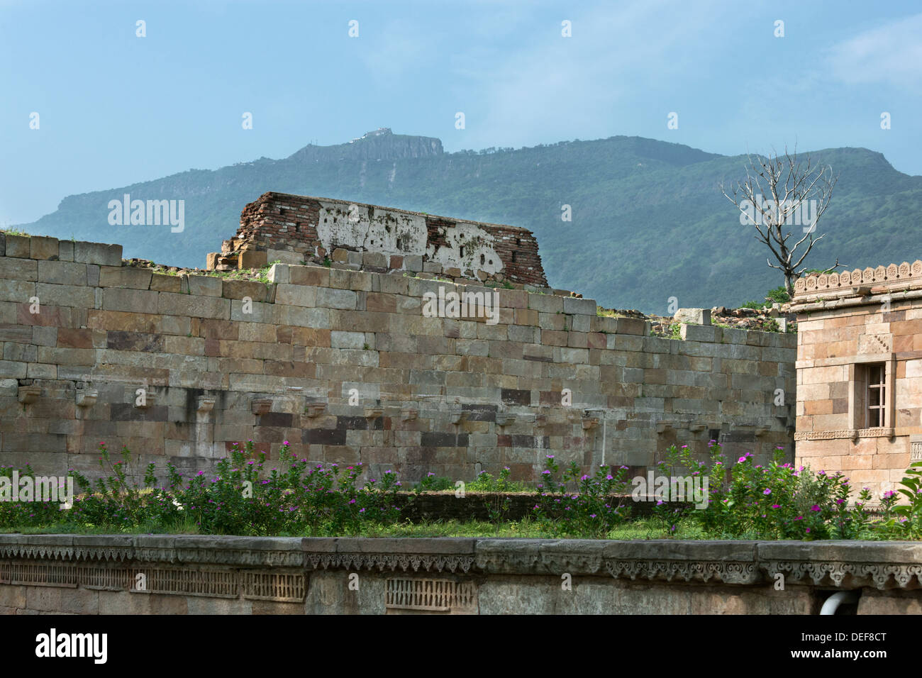 Temple of kalikamata at the summit of the pavagadh hill hi-res stock ...