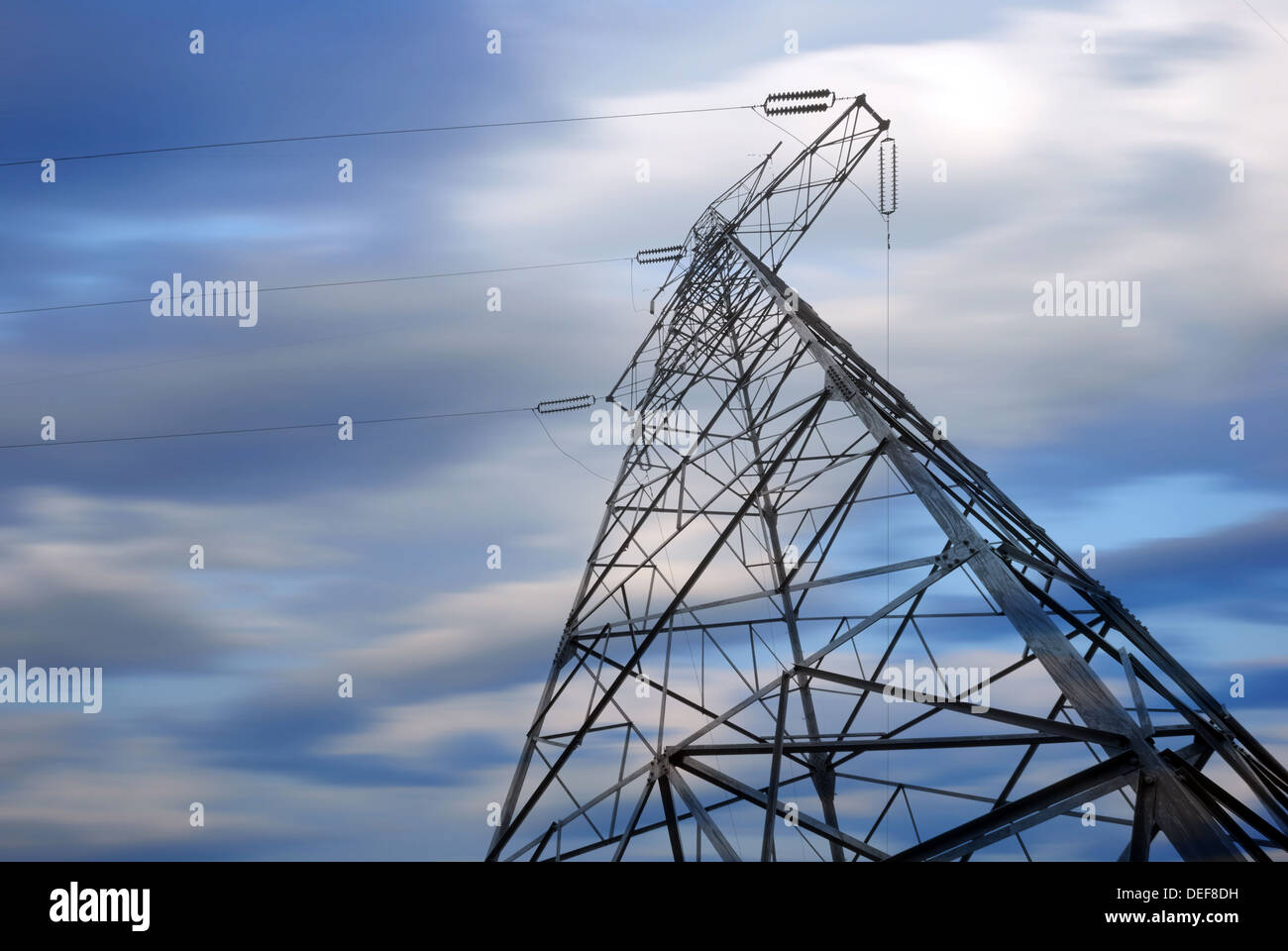 Power tower in the sky background Stock Photo - Alamy
