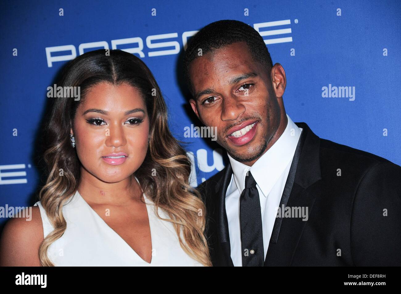 New York, NY. 17th Sep, 2013. Elaina Watley, Victor Cruz at arrivals ...