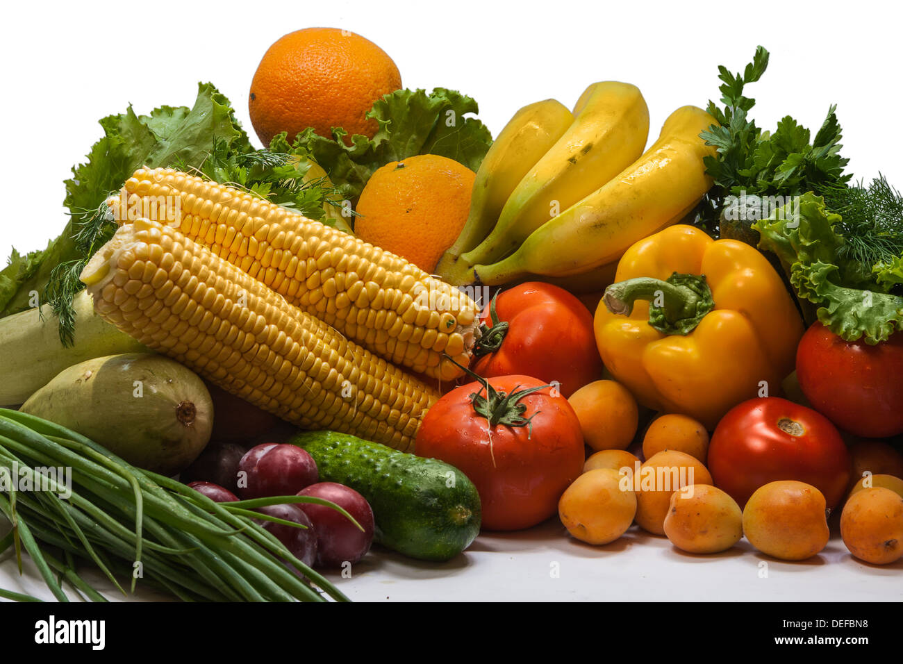 group of vegetables and fruits Stock Photo - Alamy