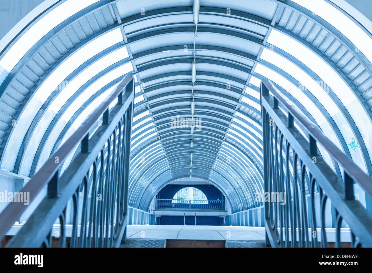 Modern walkway interior Stock Photo - Alamy