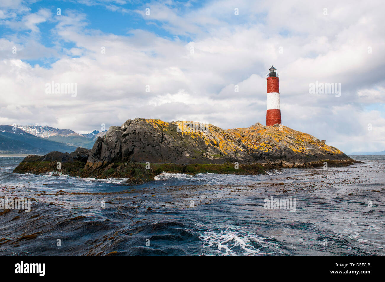 Lighthouse on an Island in the Beagle Channel, Ushuaia, Tierra del ...