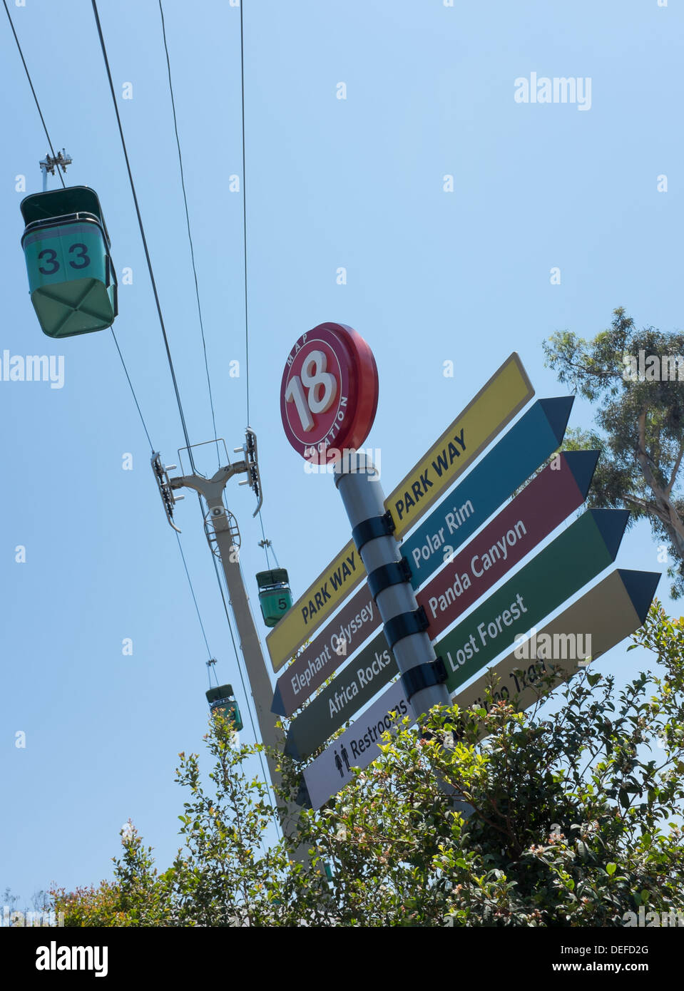 Cable Car at San Diego Zoo, California Stock Photo - Alamy