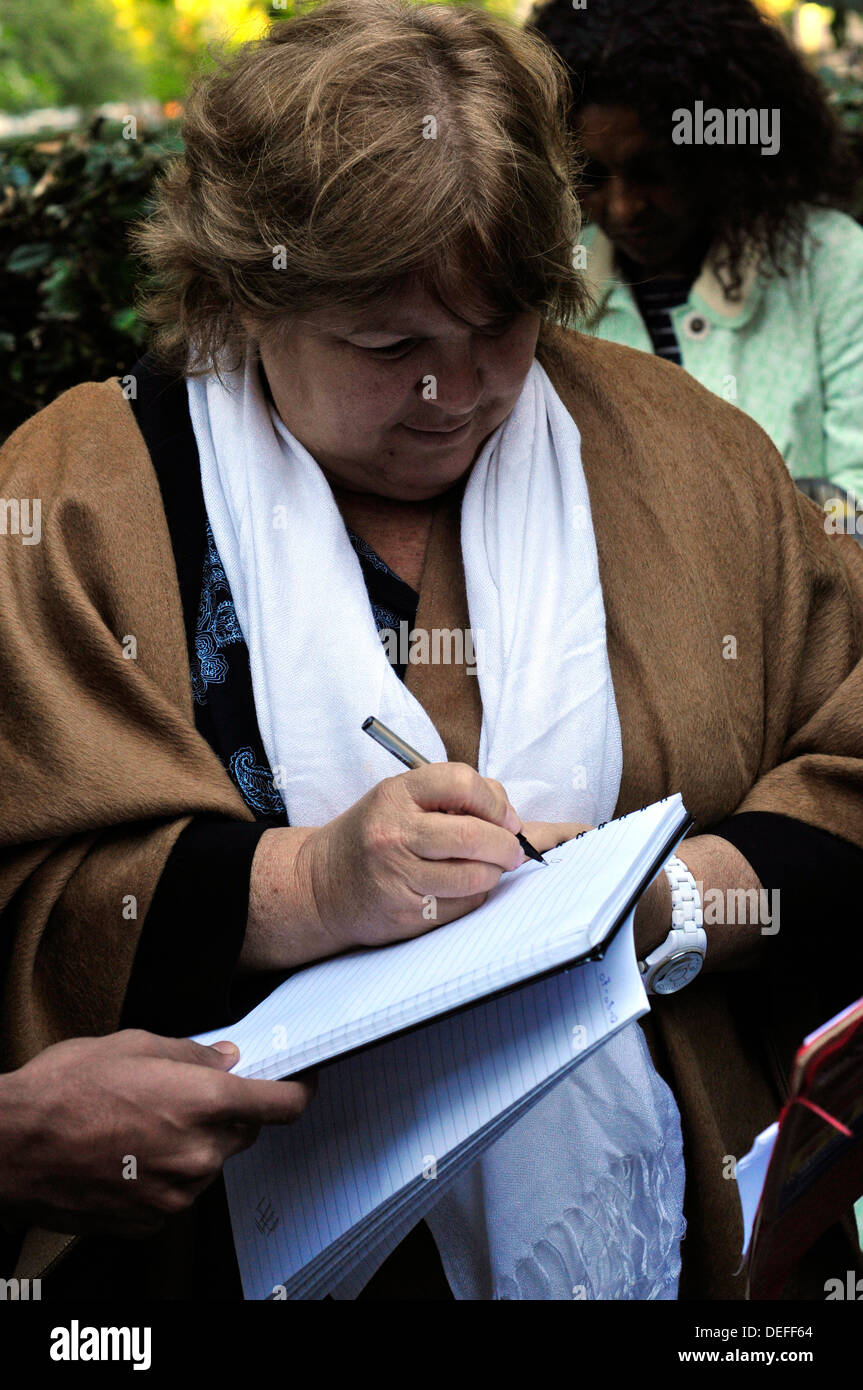 Aleida Guevara, the daughter of Che signs autographs Stock Photo - Alamy