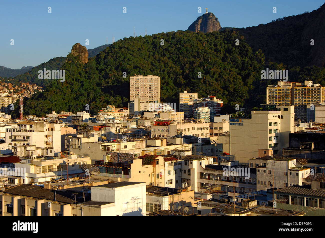 District of Rio de Janeiro in front of Corcovado Mountain, Rio de ...