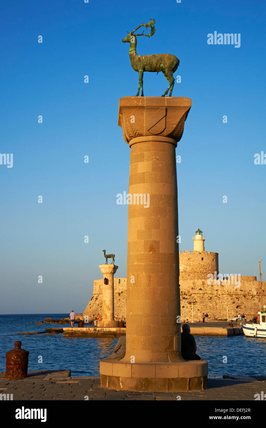 Rhodes mandraki harbour hi-res stock photography and images - Alamy