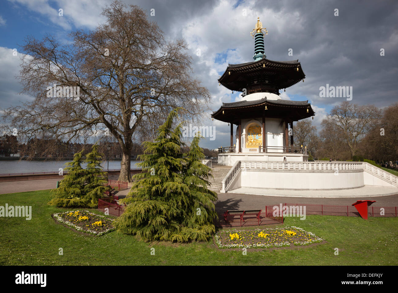 The Peace Pagoda, Battersea Park, Battersea, London, England, United ...