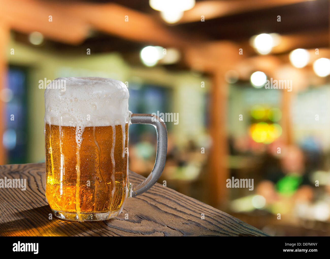 beer glass in pub Stock Photo - Alamy