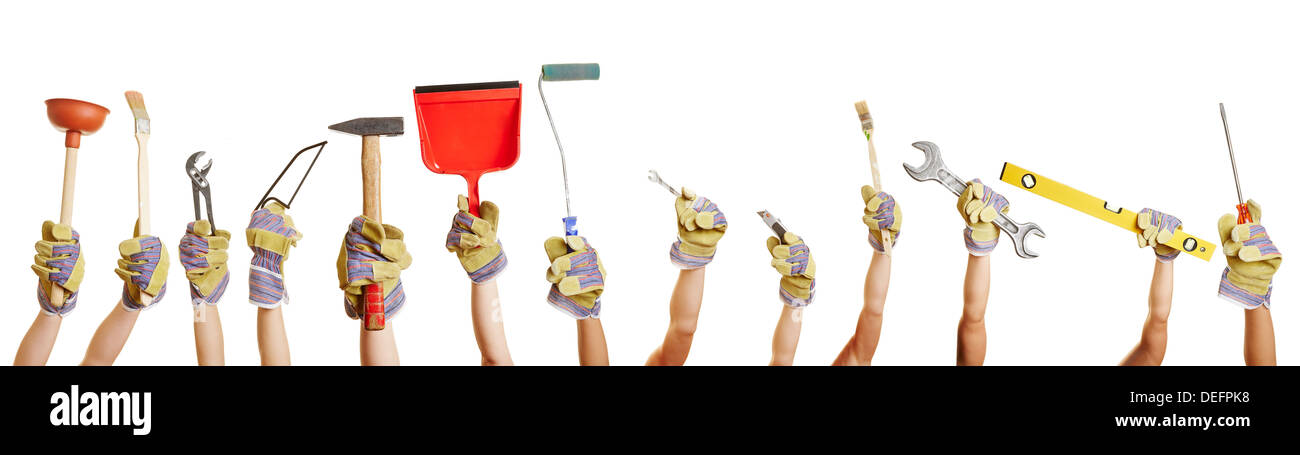 Hands fixing hi-res stock photography and images - Alamy