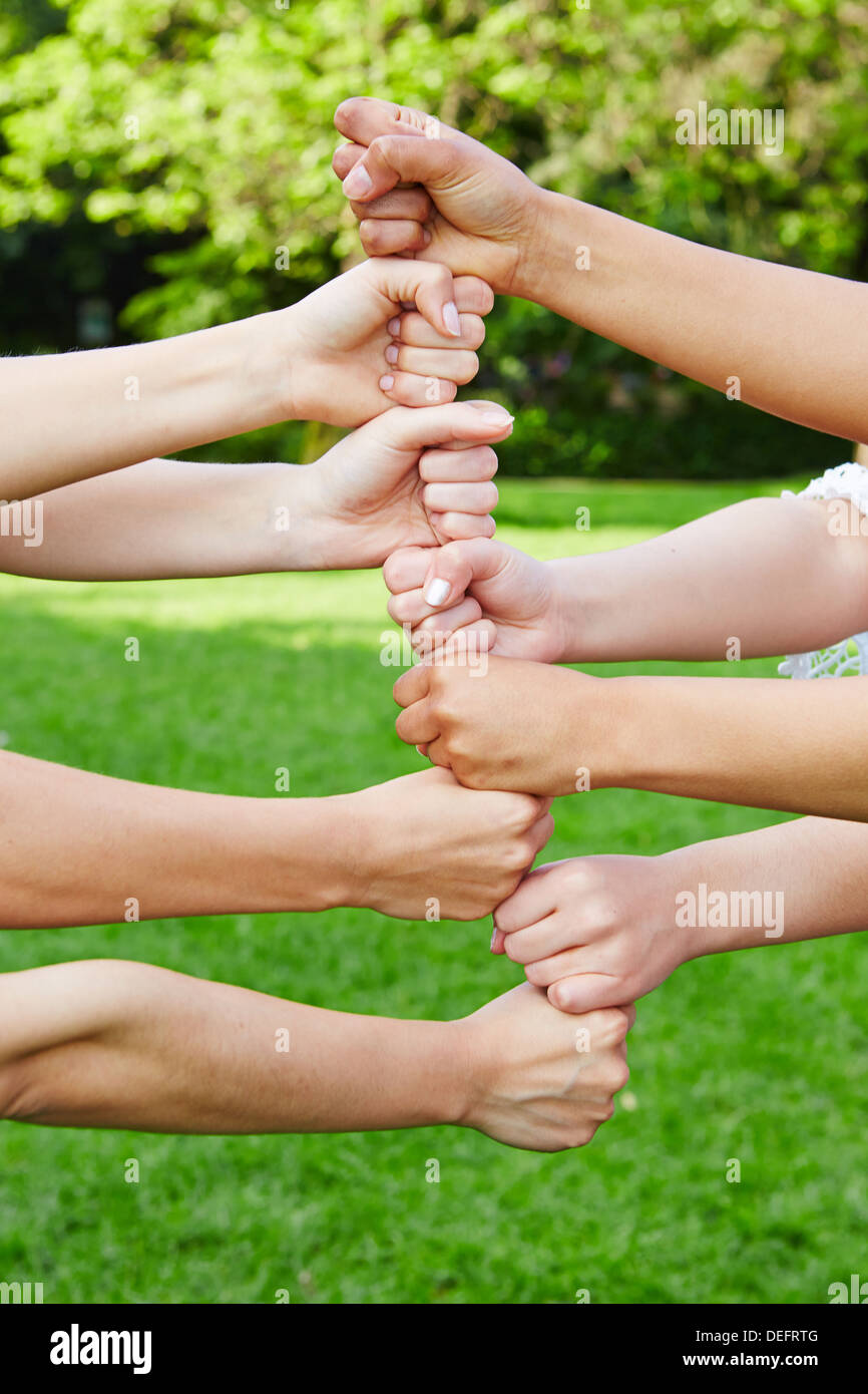 Teamwork hand hi-res stock photography and images - Alamy