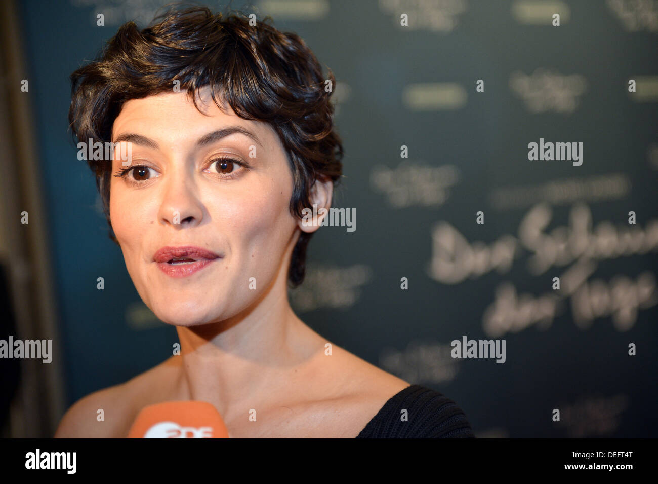 Berlin, Germany. 17th Sep, 2013. Main actress Audrey Tauou visits ...