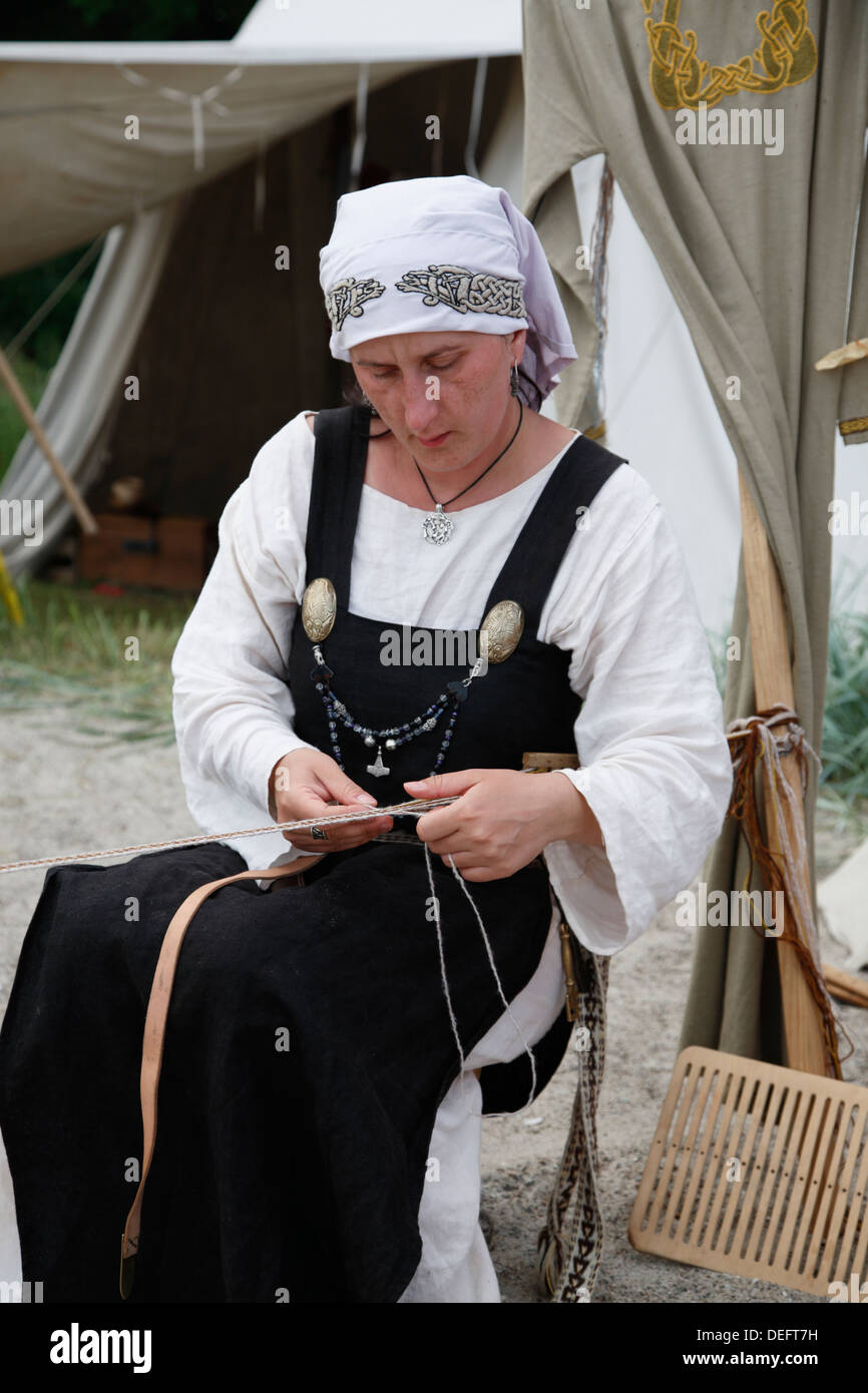 Living history Viking Camp, Arhus, Jutland, Denmark, Scandinavia Stock ...