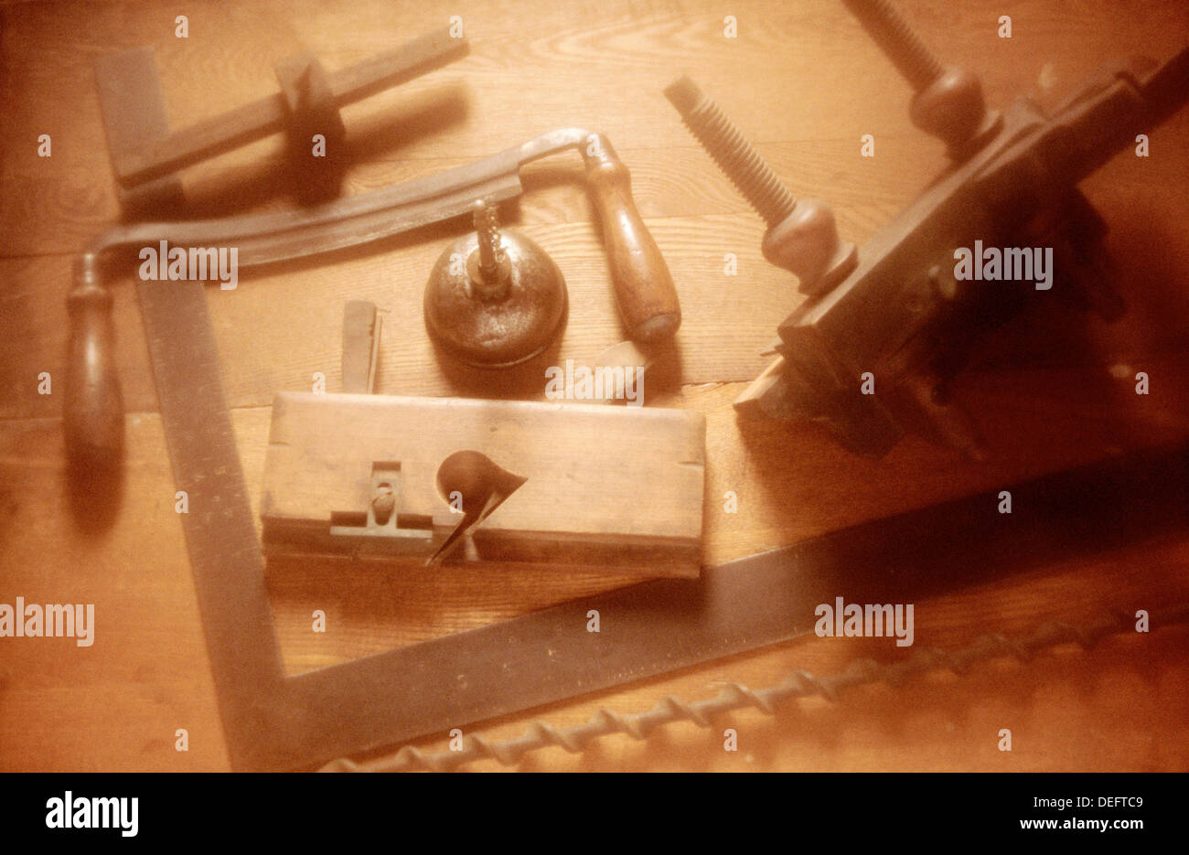Old fashioned woodworking tools hi-res stock photography and images - Alamy