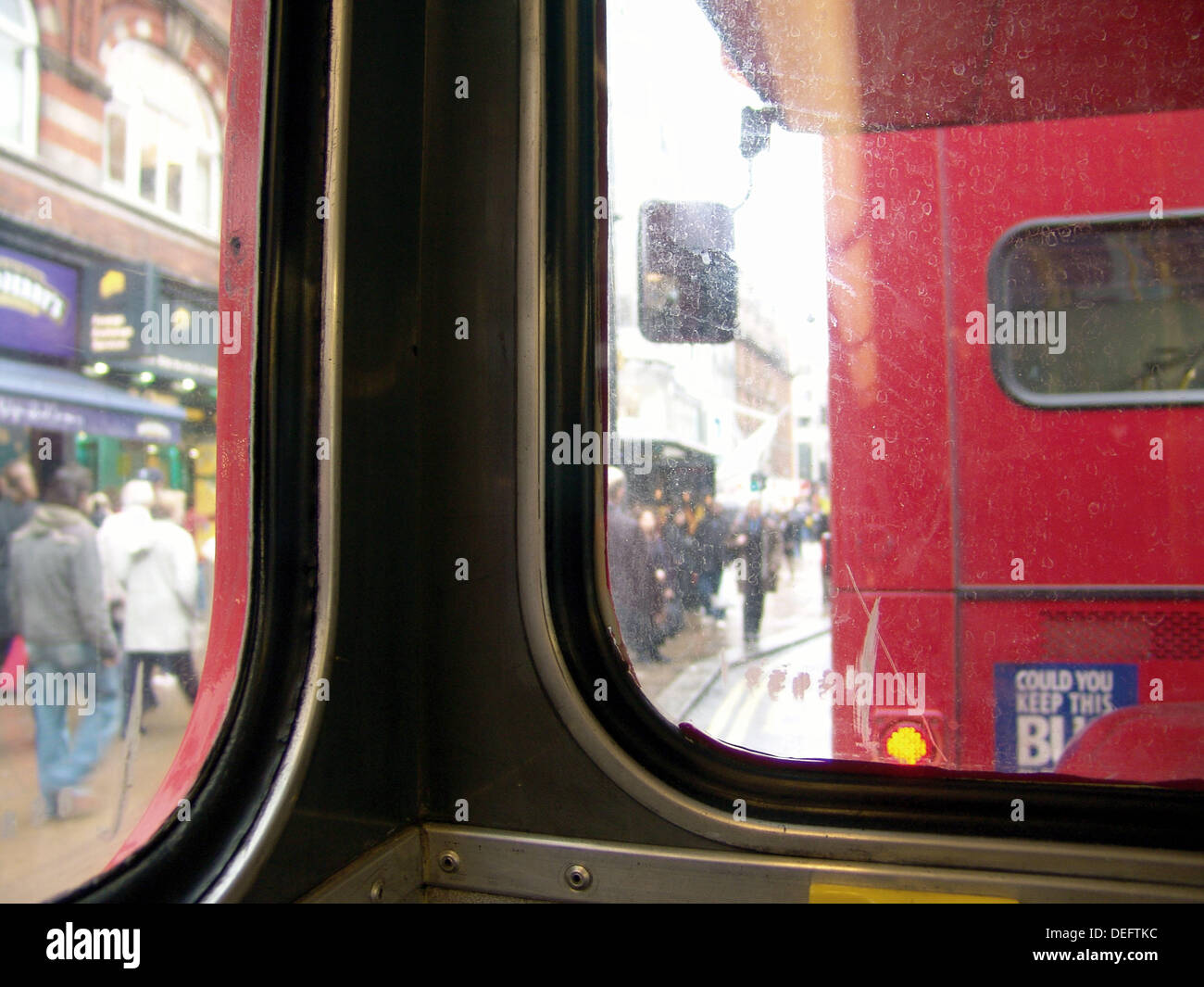 Double decker bus window interior hi-res stock photography and images ...